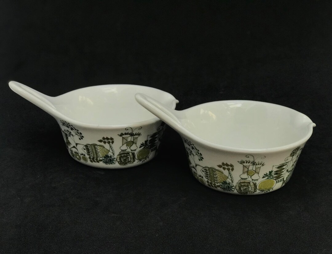 Figgjo Flint Market Bowls: Scandinavian Green Turi Design, Set of 2 - Etsy