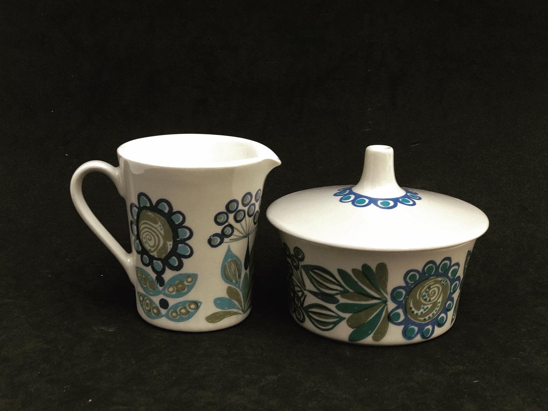 Figgjo Flint Tor Viking Sugar Bowl and Milk Jar - Norwegian Design - Etsy