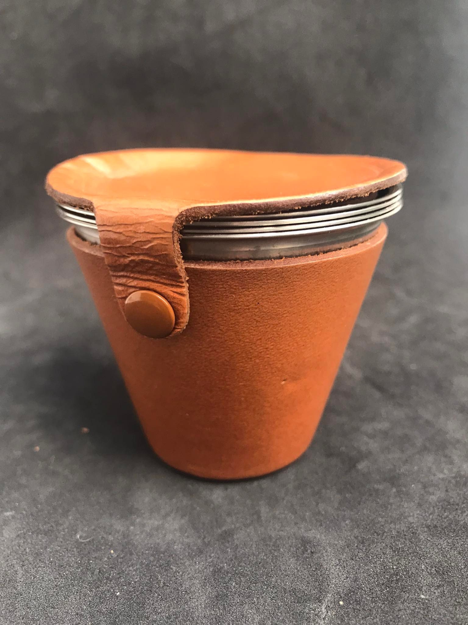 Mid-century Ria Stirrup Cup Set: Stainless Steel Travel Beakers With ...