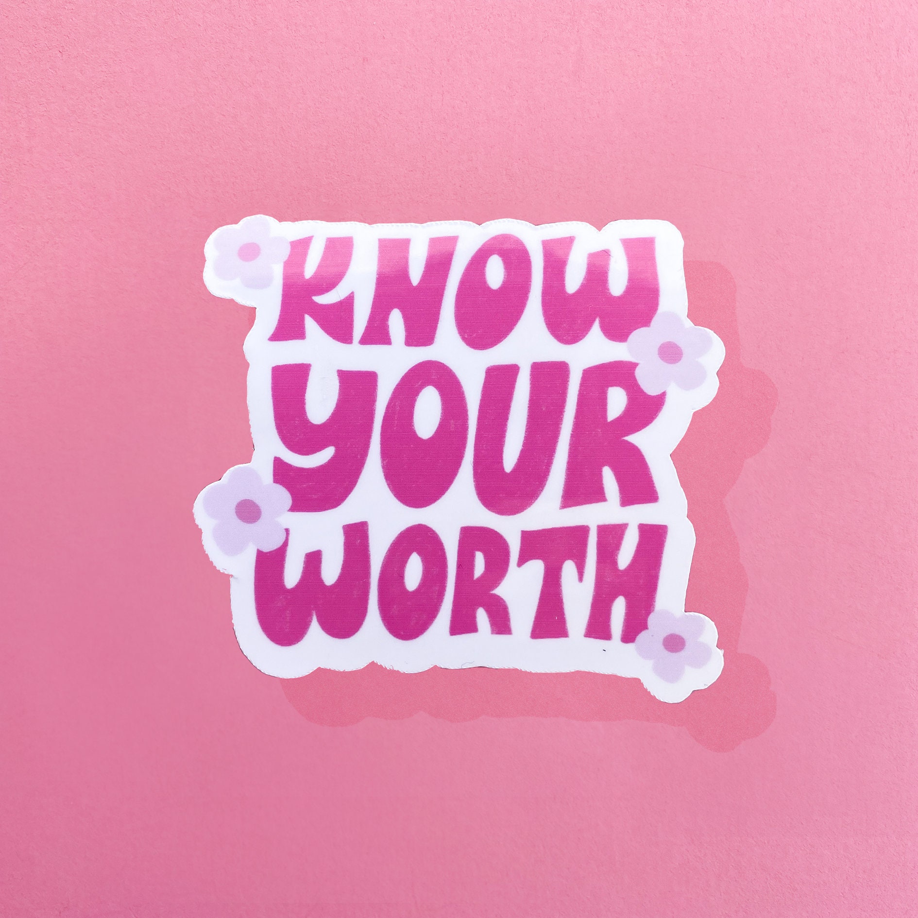 Vinyl sticker with Lamination Laptop Sticker, Know your worth Sticker ...