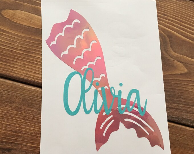 Mermaid Decal Mermaid Vinyl Decal Mermaid Back to School Boho - Etsy