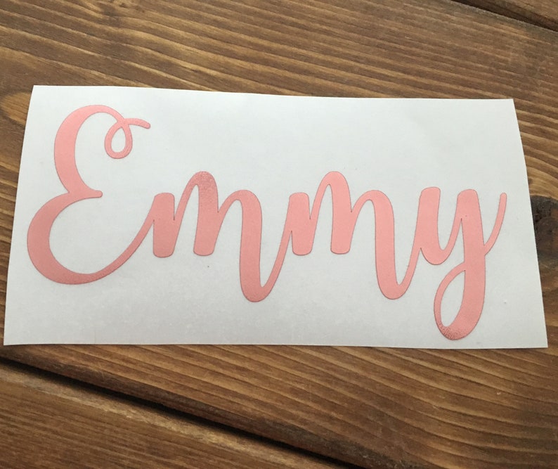 Rose Gold Decal Rose Gold Name Baby Shower Car Decal - Etsy
