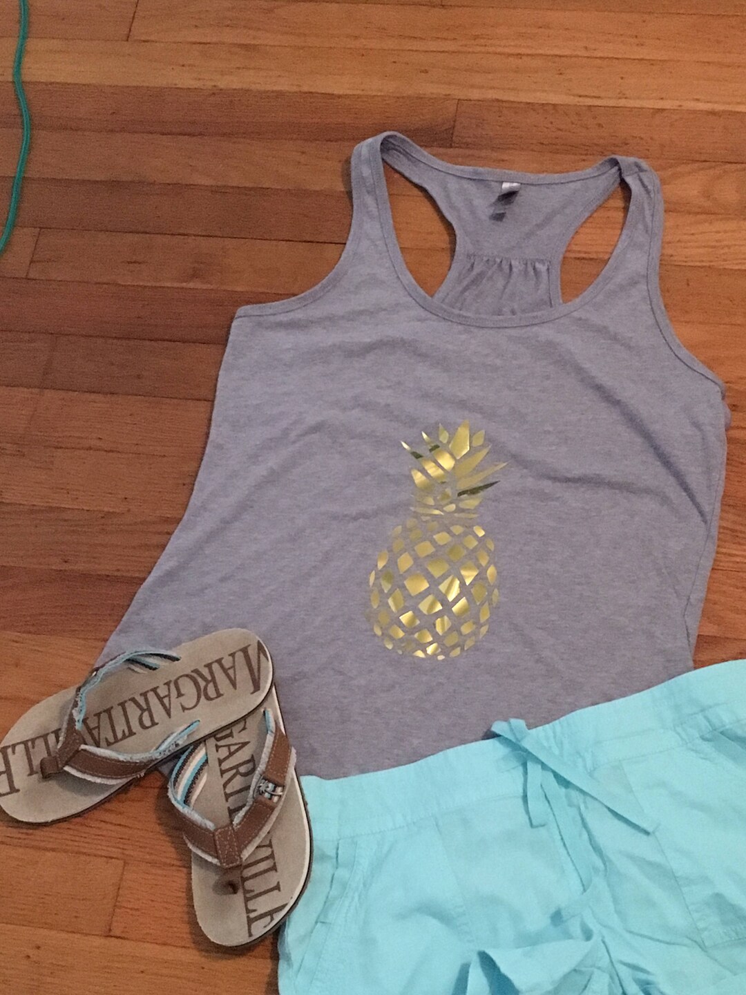 Pineapple Tank Top Gold Pineapple Tank Gold Pineapple Shirt Pineapple ...