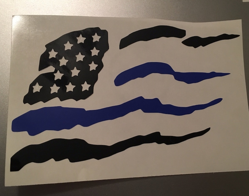 Thin Blue Line Decal Blue Lives Matter Vinyl Decal Thin Line Decal ...