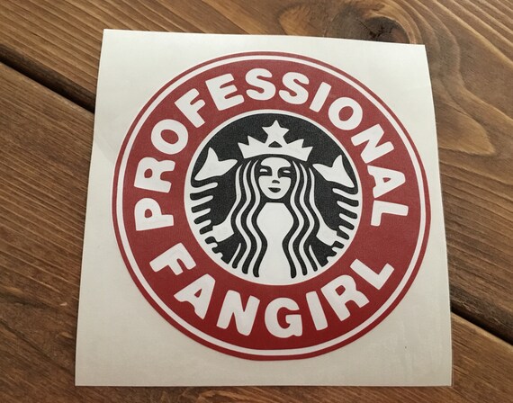 Fan Girl Vinyl Decal Starbucks Logo Decal Fangirl Decal | Etsy