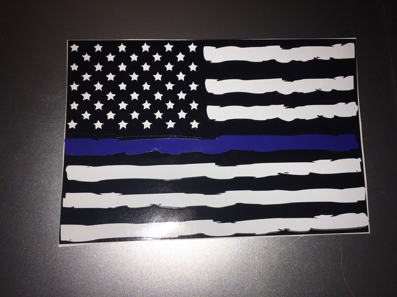 Thin Blue Line Decal Police Decal Blue Lives Matter Blue Line Decal ...