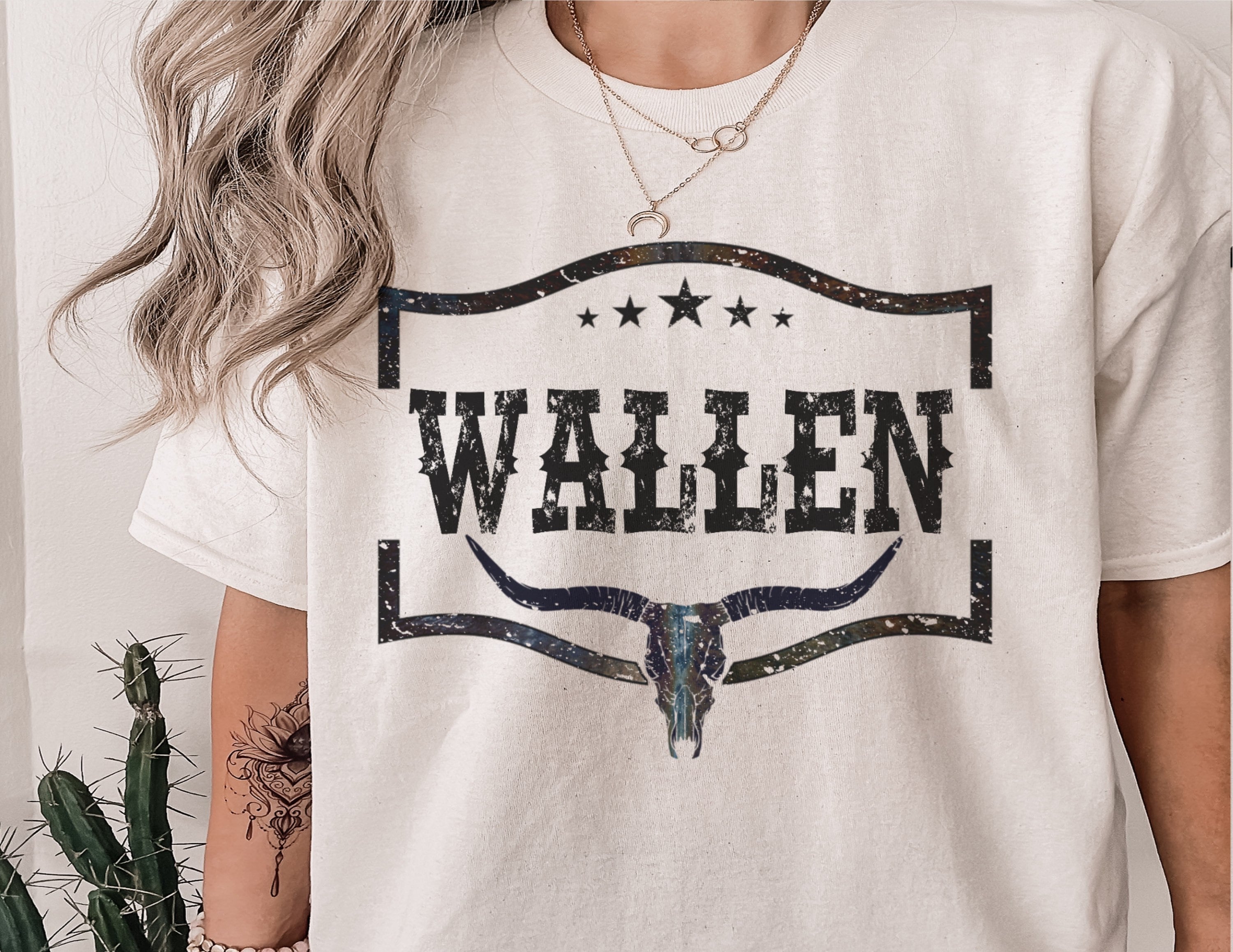 Wallen Shirt Cow Skull Wallen Shirt Country Music Shirt Country Concert ...