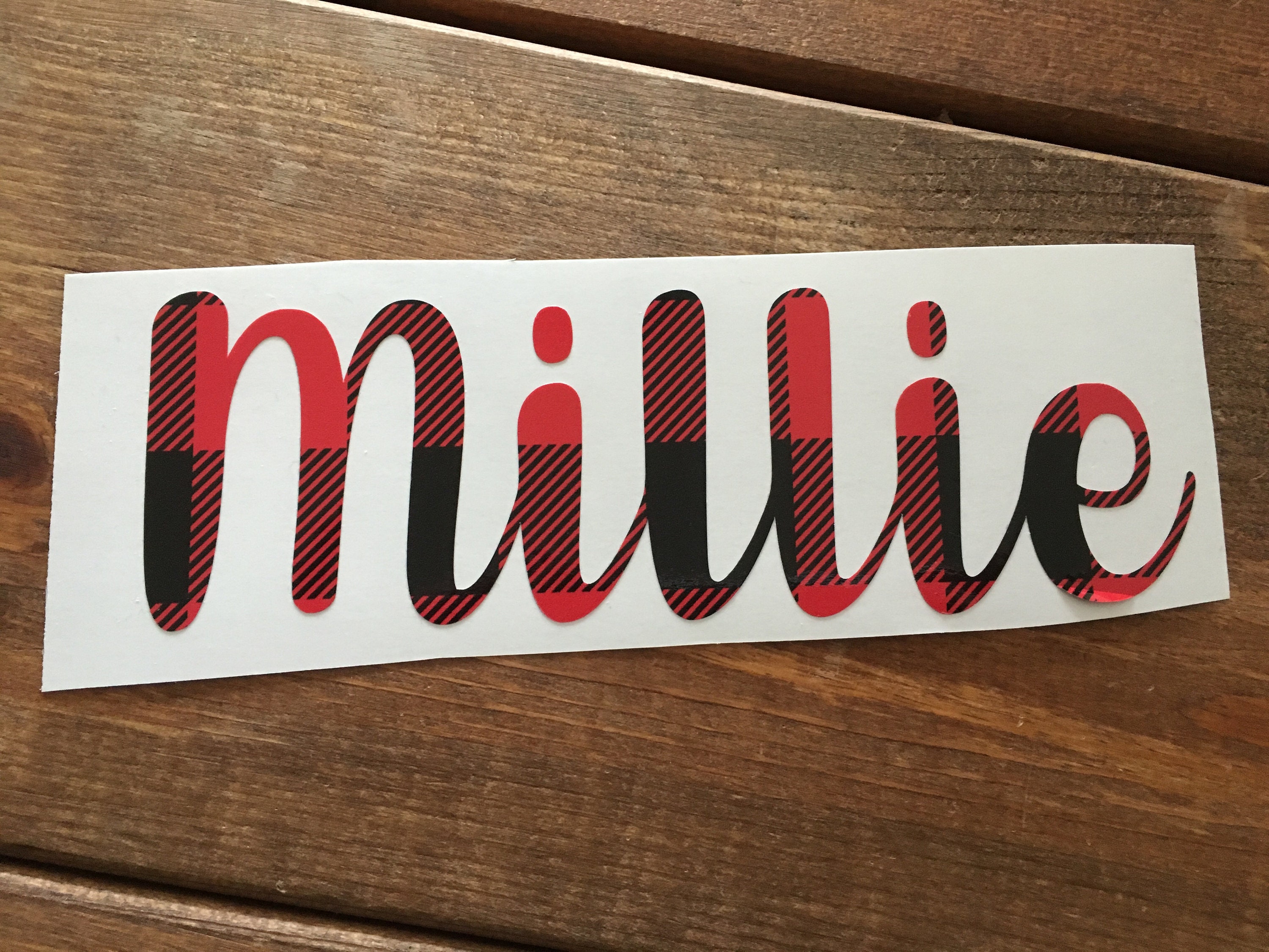 Buffalo Plaid Decal, Flannel and Fizz Decal, Plaid Laptop Decal ...