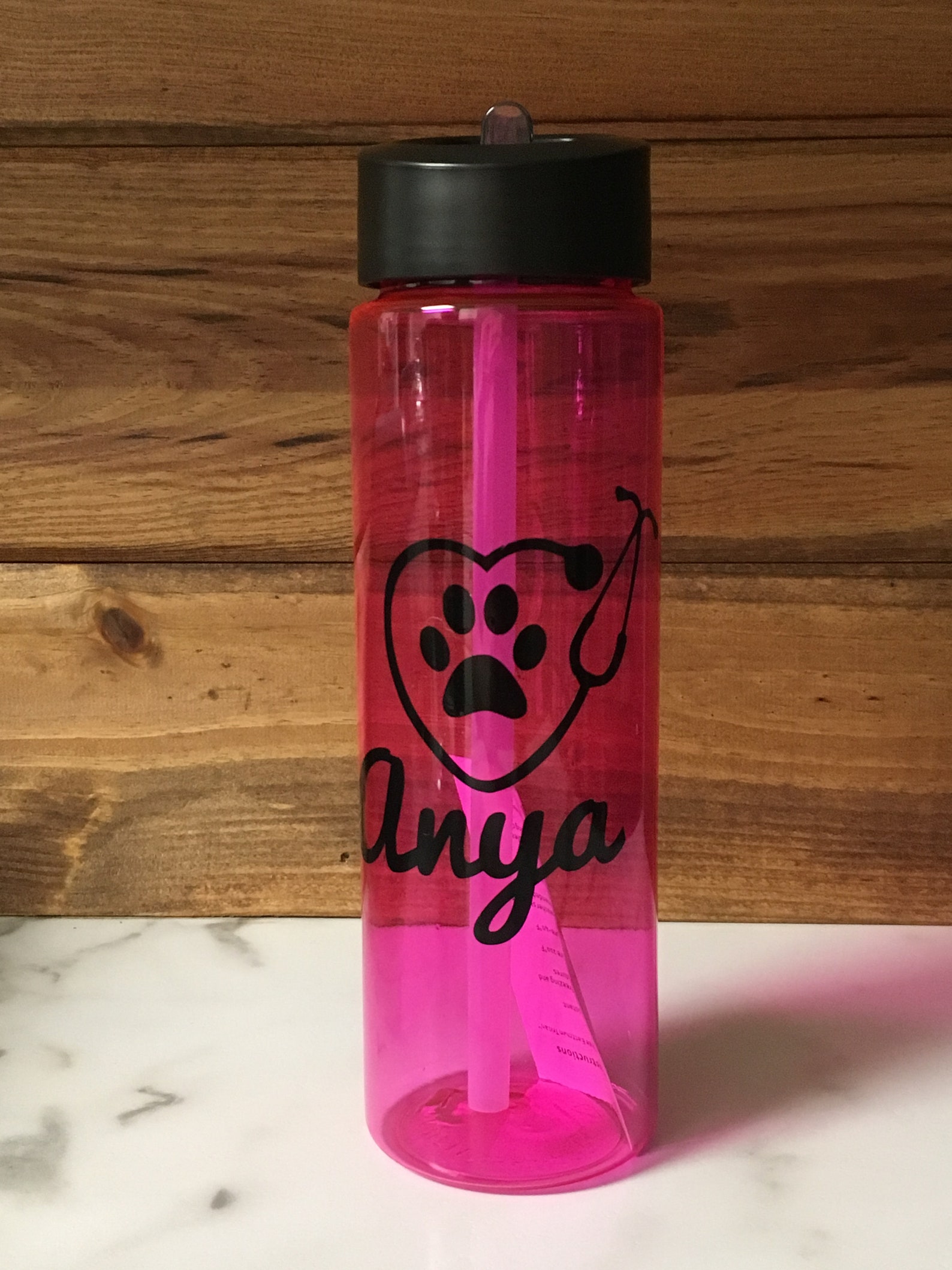 Vet Water Bottle Vet Tech Gift Vet Tech Bottle Vet Student Paw - Etsy
