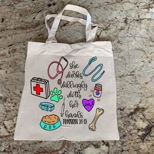 Vet Tech Tote Bag Vet Tech Appreciation Gift Vet Tech Gift Veterinarian ...