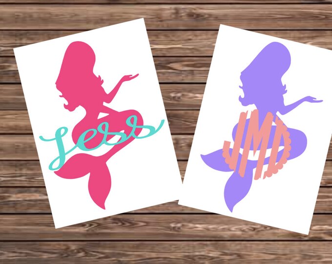 Mermaid Decal Mermaid Vinyl Decal Mermaid Back to School Boho - Etsy