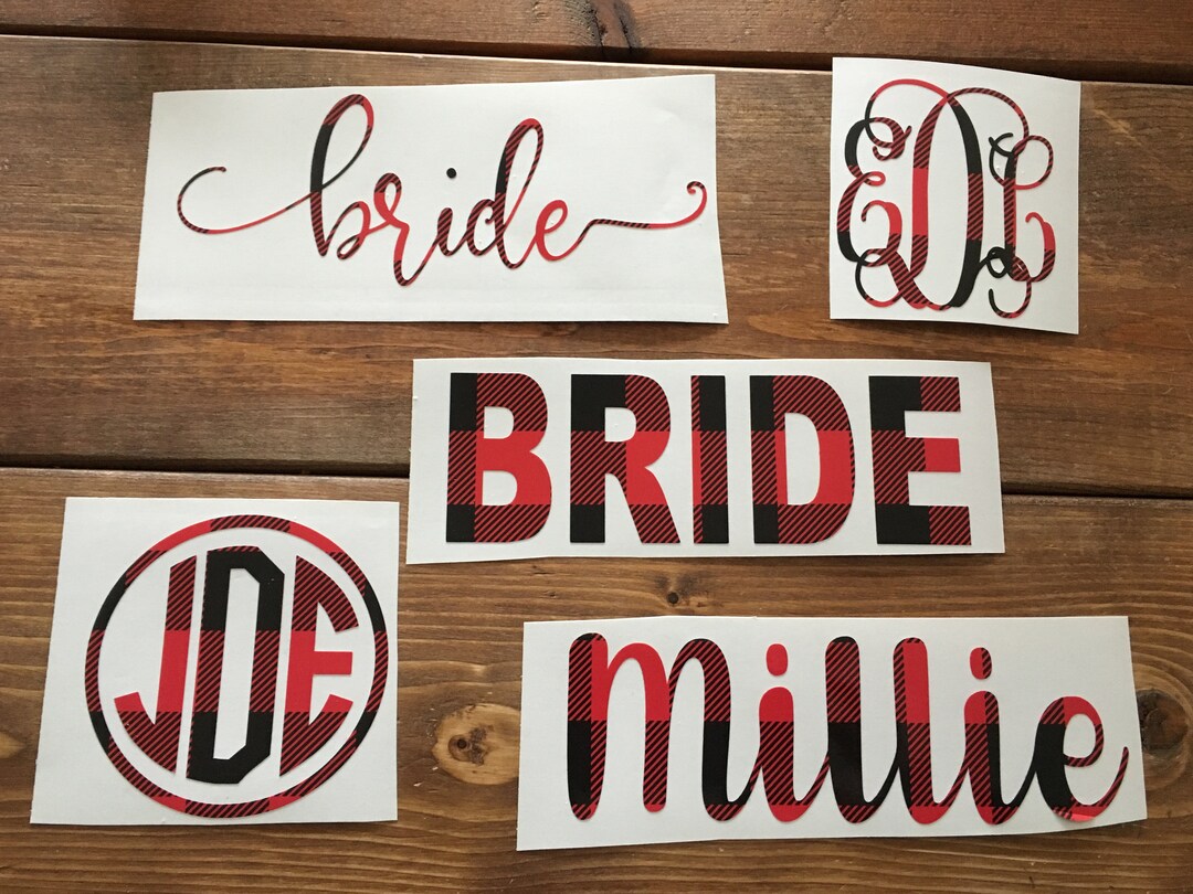 Buffalo Plaid Decal, Flannel and Fizz Decal, Plaid Laptop Decal ...