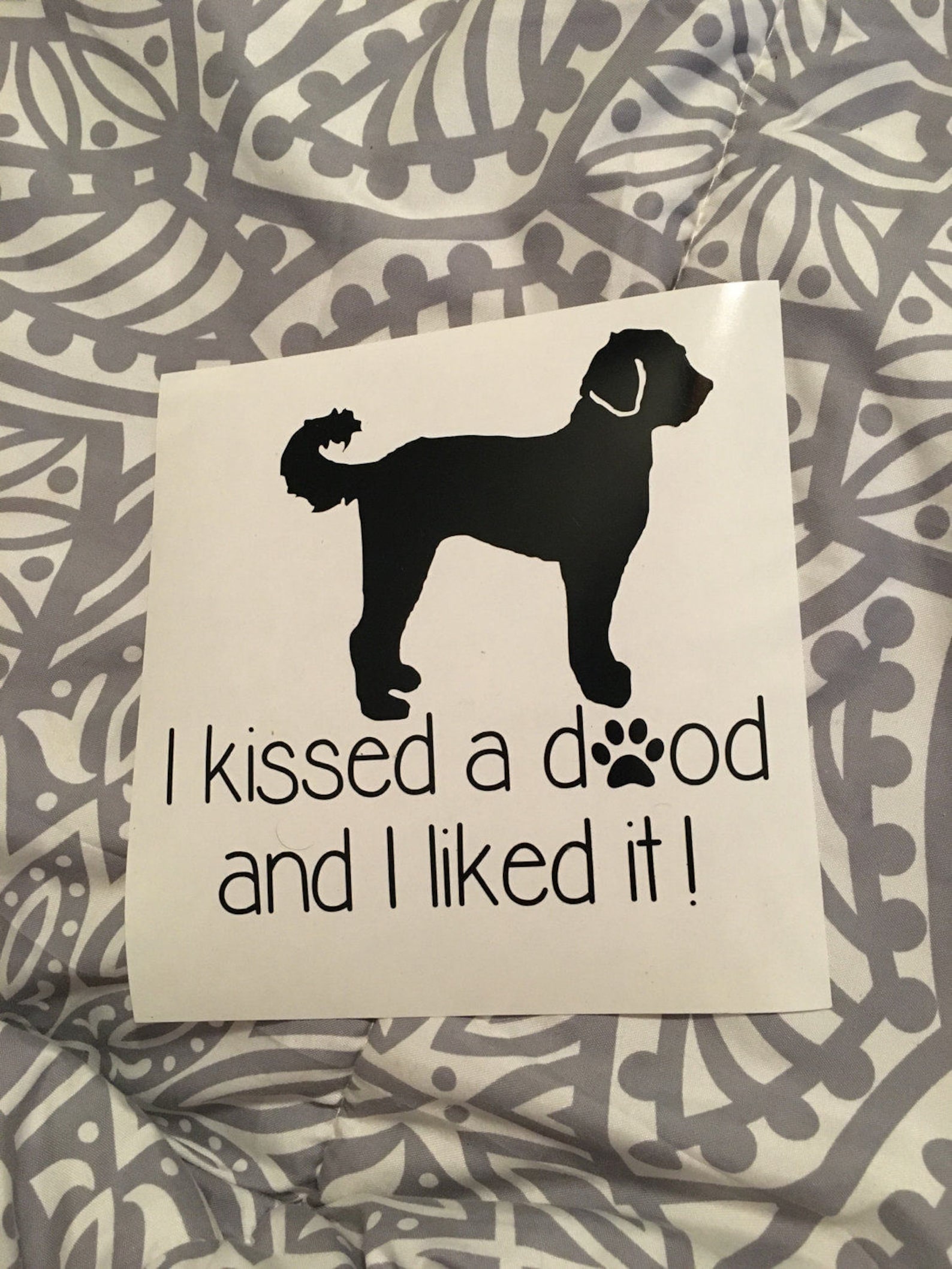 I Kissed A Dood Decal Dood Mom Decal Dood Dad Decal Labradoodle Decal ...