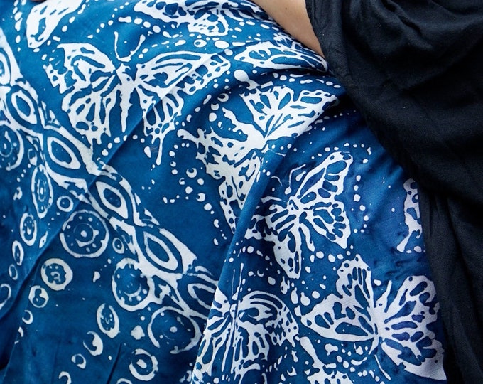 Blue Sarong Butterfly Sarong Handmade Sarong Beach Cover - Etsy