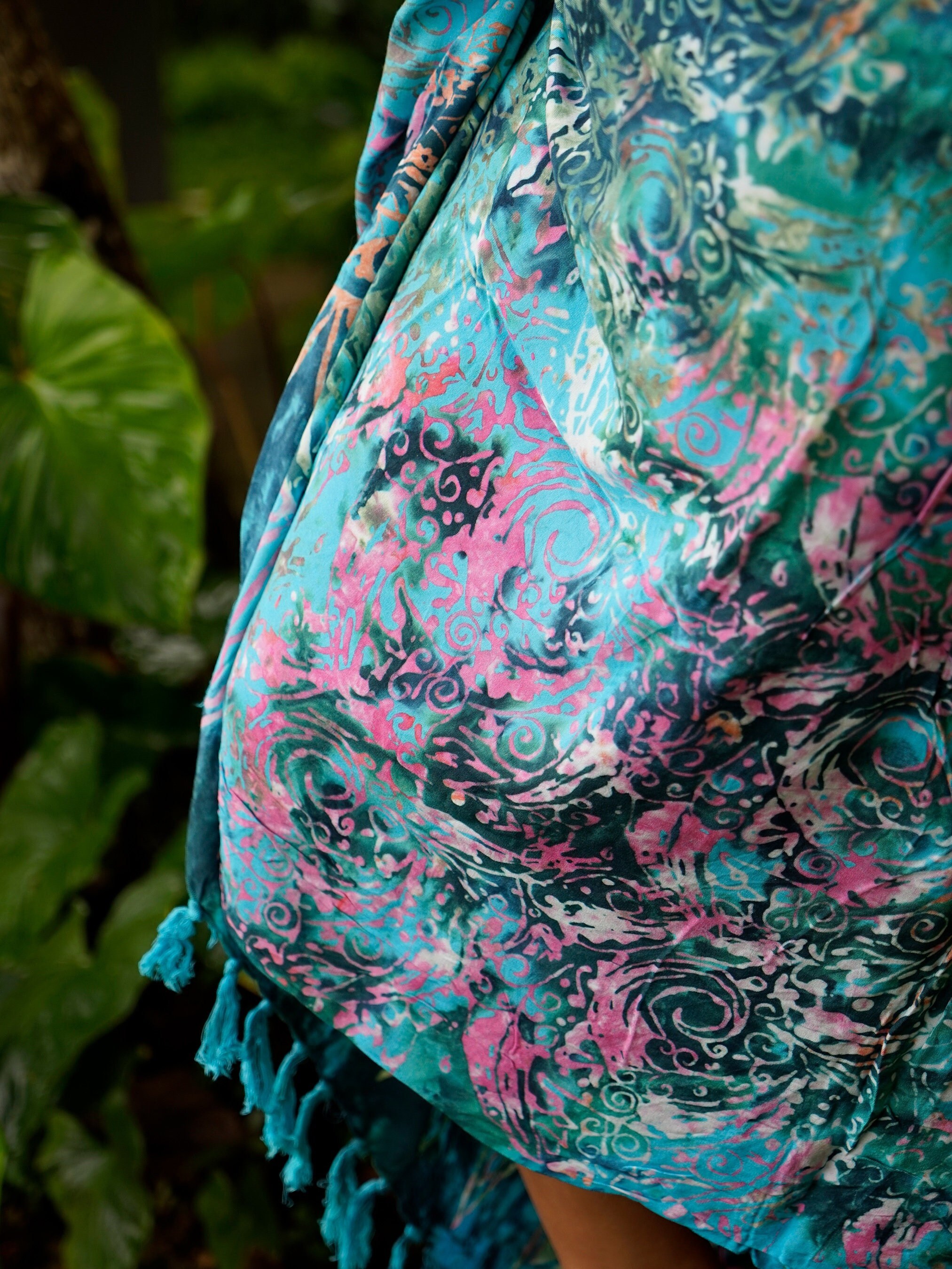 Blue Beautiful Batik Sarongs Modern Handmade Sarongs Floral - Etsy