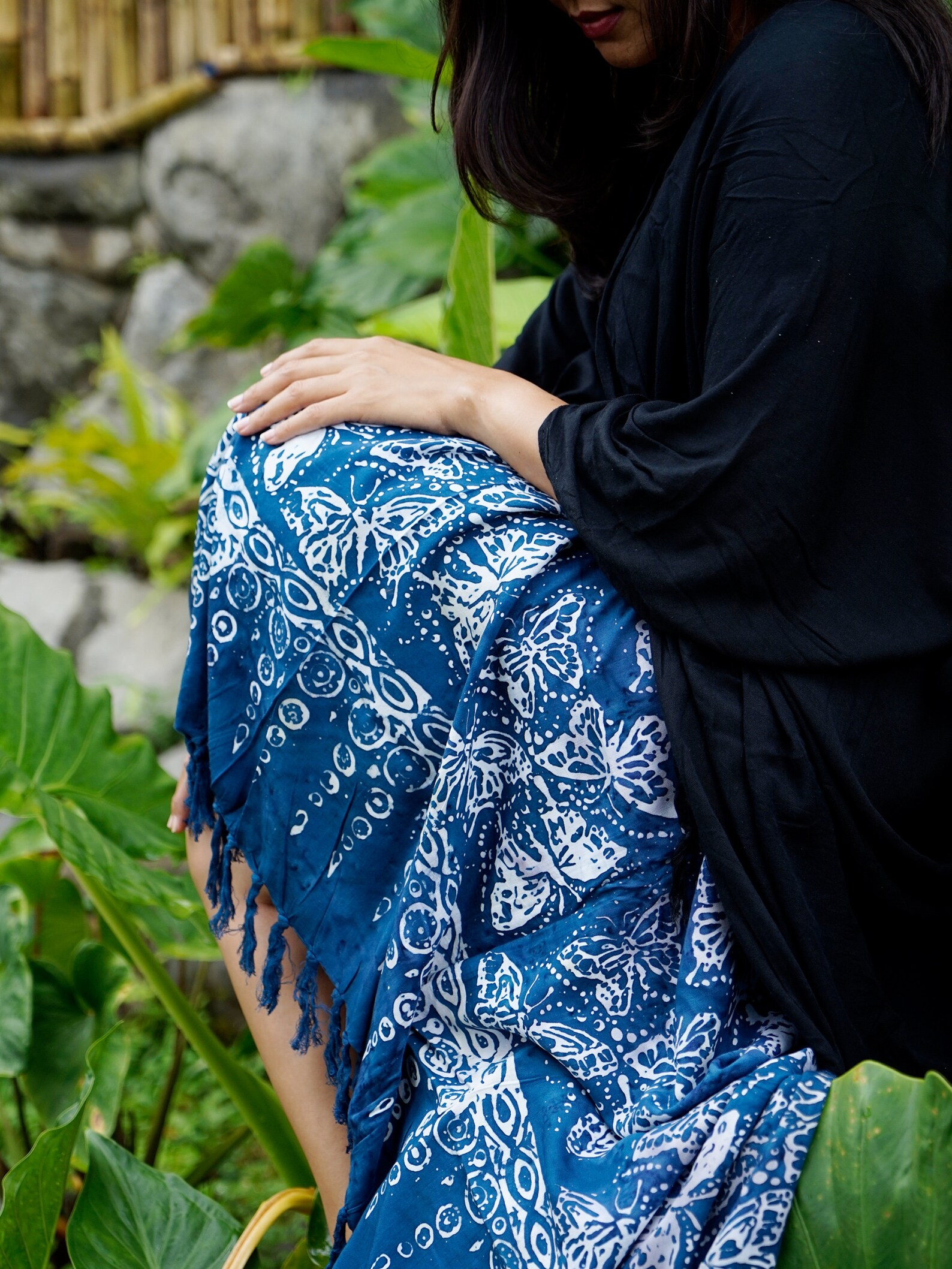 Blue Sarong Butterfly Sarong Handmade Sarong Beach Cover - Etsy