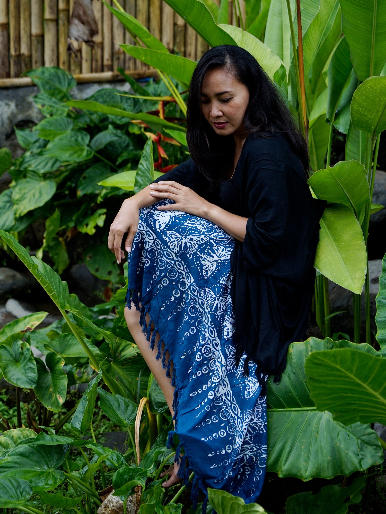 Blue Sarong Butterfly Sarong Handmade Sarong Beach Cover - Etsy