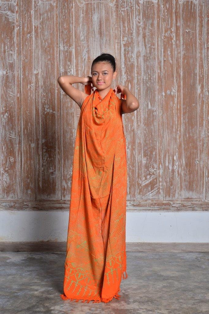 Orange Sarong Gold Sarong Floral Sarong Handmade Sarong - Etsy