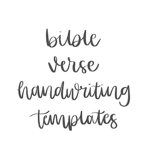 Bible Verse Handwriting Templates | Handwriting Worksheets | Bible ...