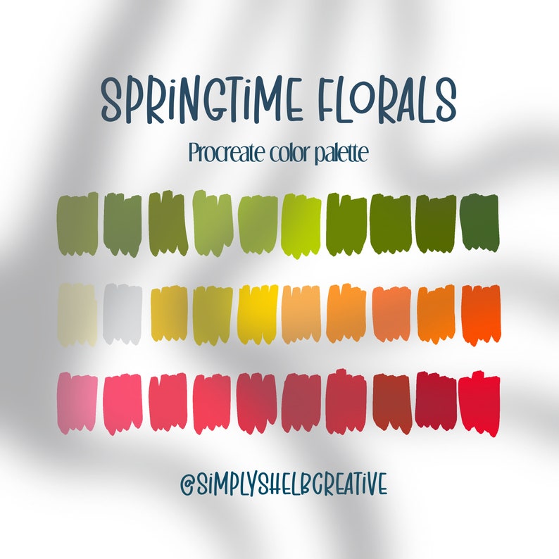 Procreate Color Palette / Color Swatches / Springtime Colors / Spring ...
