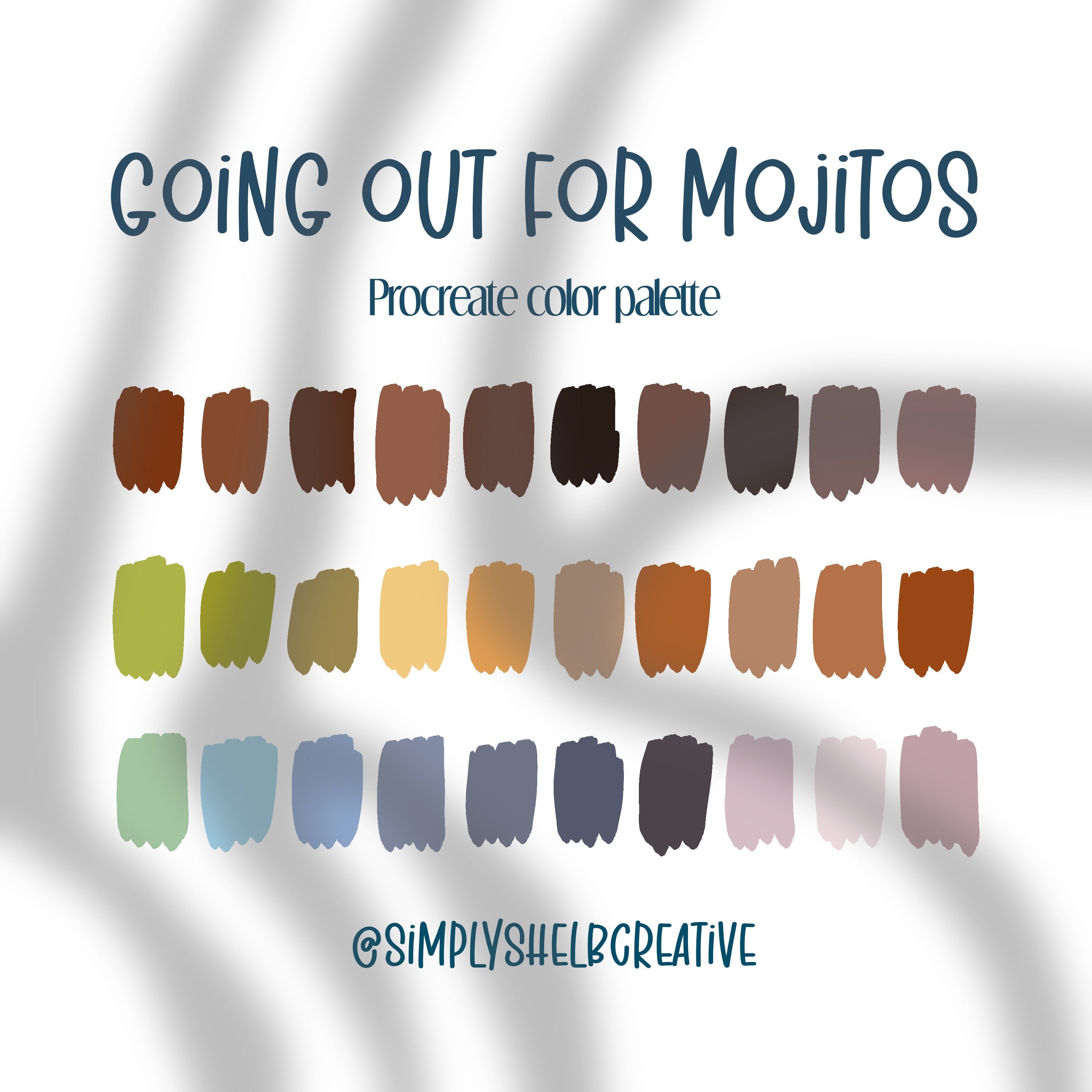 Procreate Color Palette Color Swatches Mojito Colors Ipad Coloring Procreate Palettes Etsy