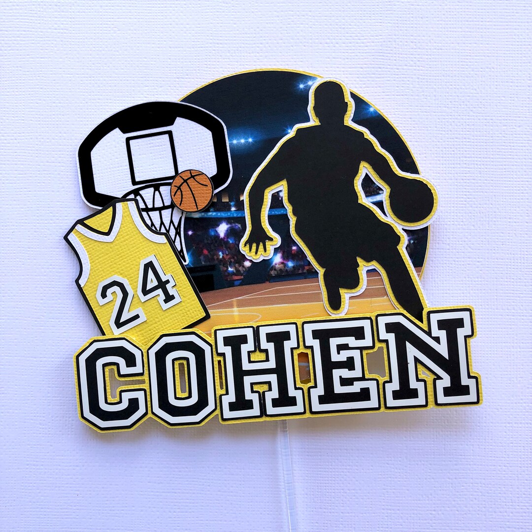Custom Basketball Topper Birthday Cake Topper Basketball Party Sports ...