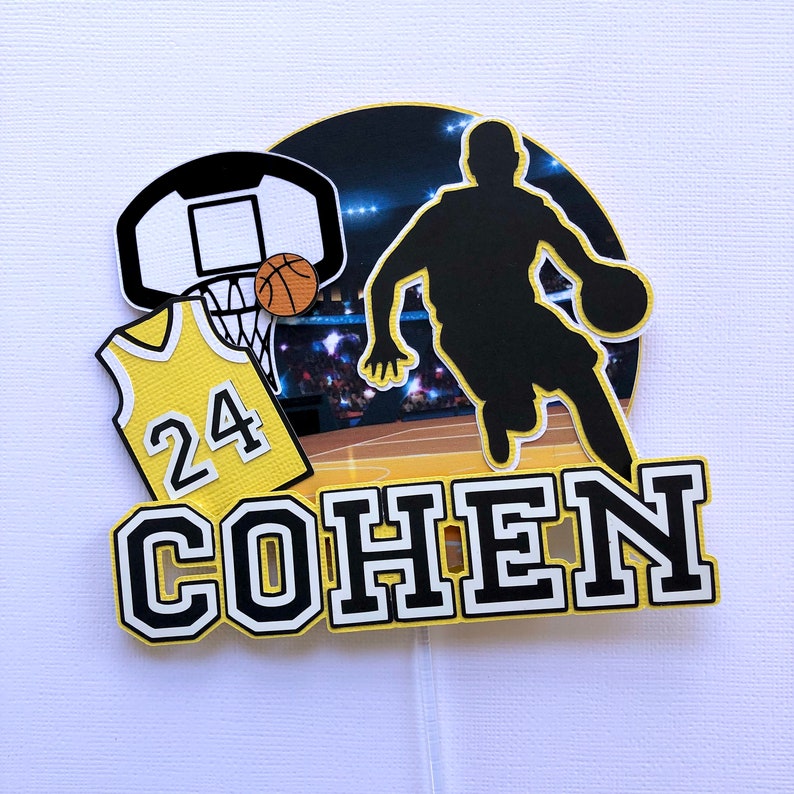 Custom Basketball Topper Birthday Cake Topper Basketball Party Sports ...