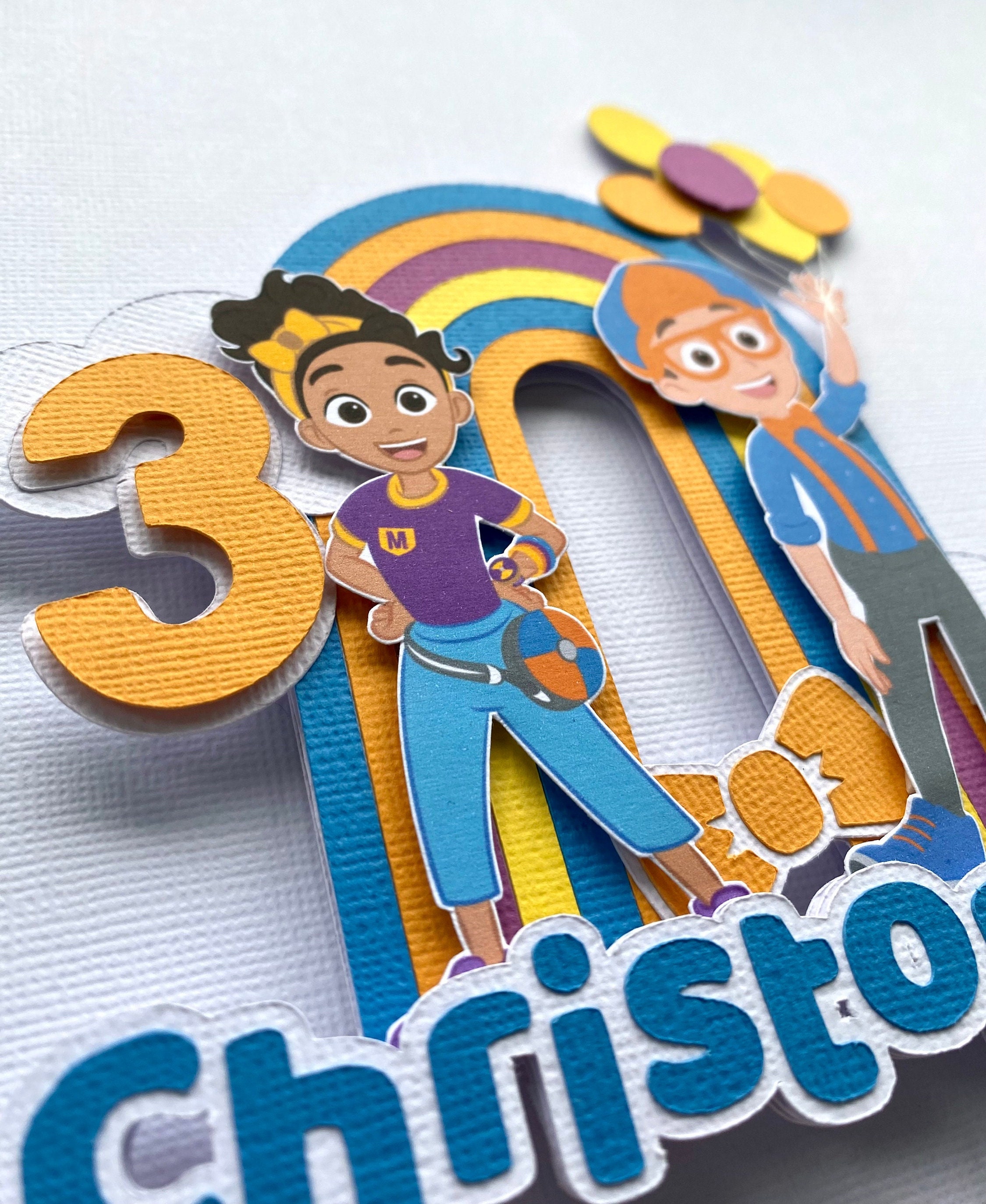 Blippi and Meekah Blippi Cake Topper Personalised Birthday Cake Topper ...