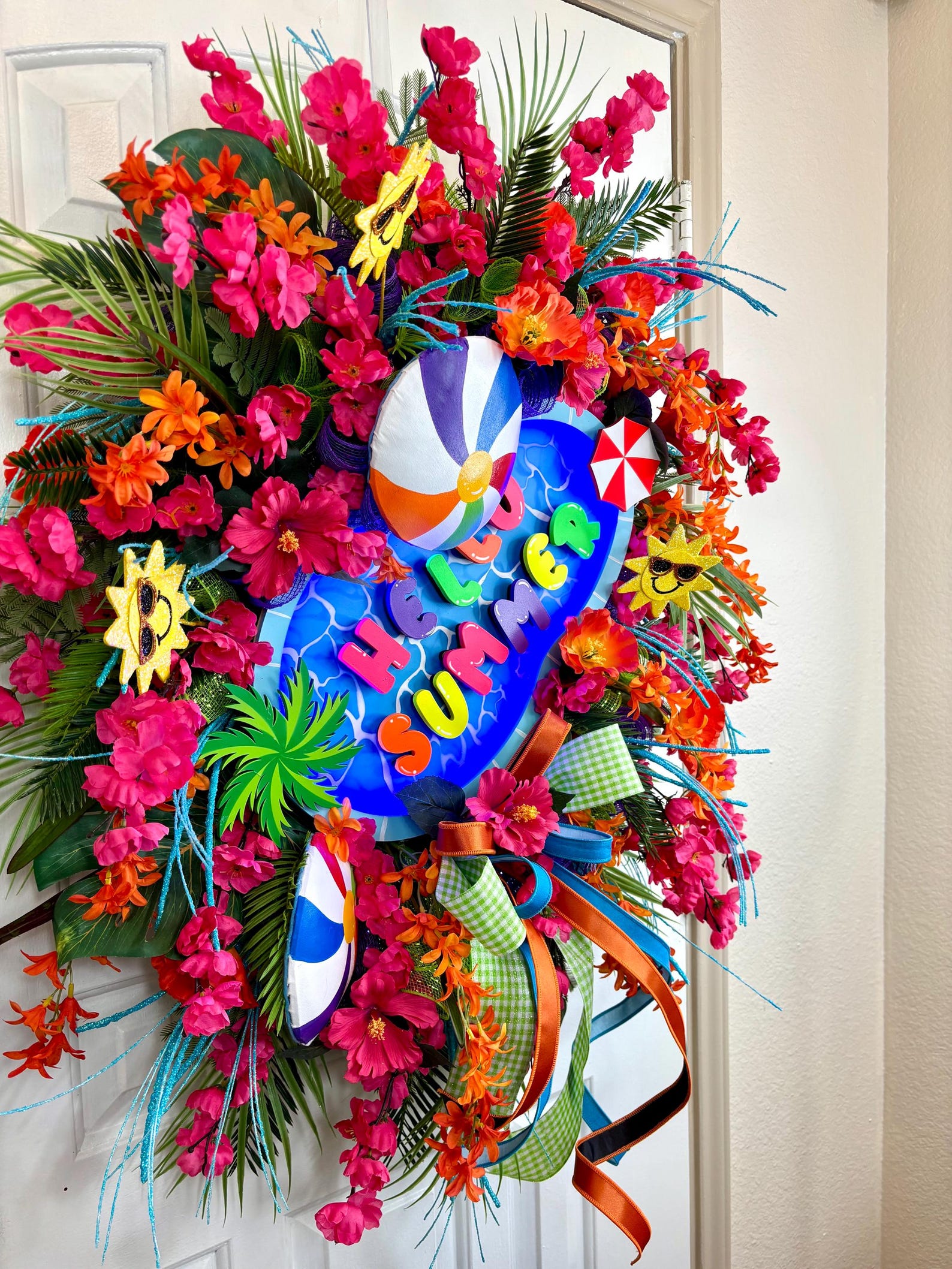 Hello Summer Wreath, XL Hello Summer Wreath, Neon Hello Summer, Summer ...