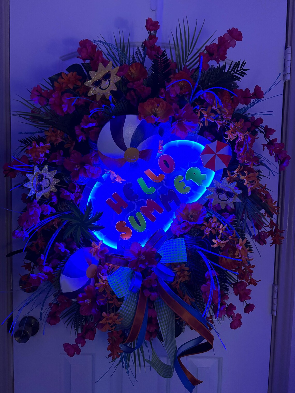 Hello Summer Wreath, XL Hello Summer Wreath, Neon Hello Summer, Summer ...