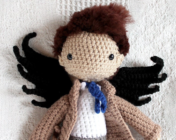 Castiel Crochet Doll, Supernatural Angel Plush, Handmade - Etsy