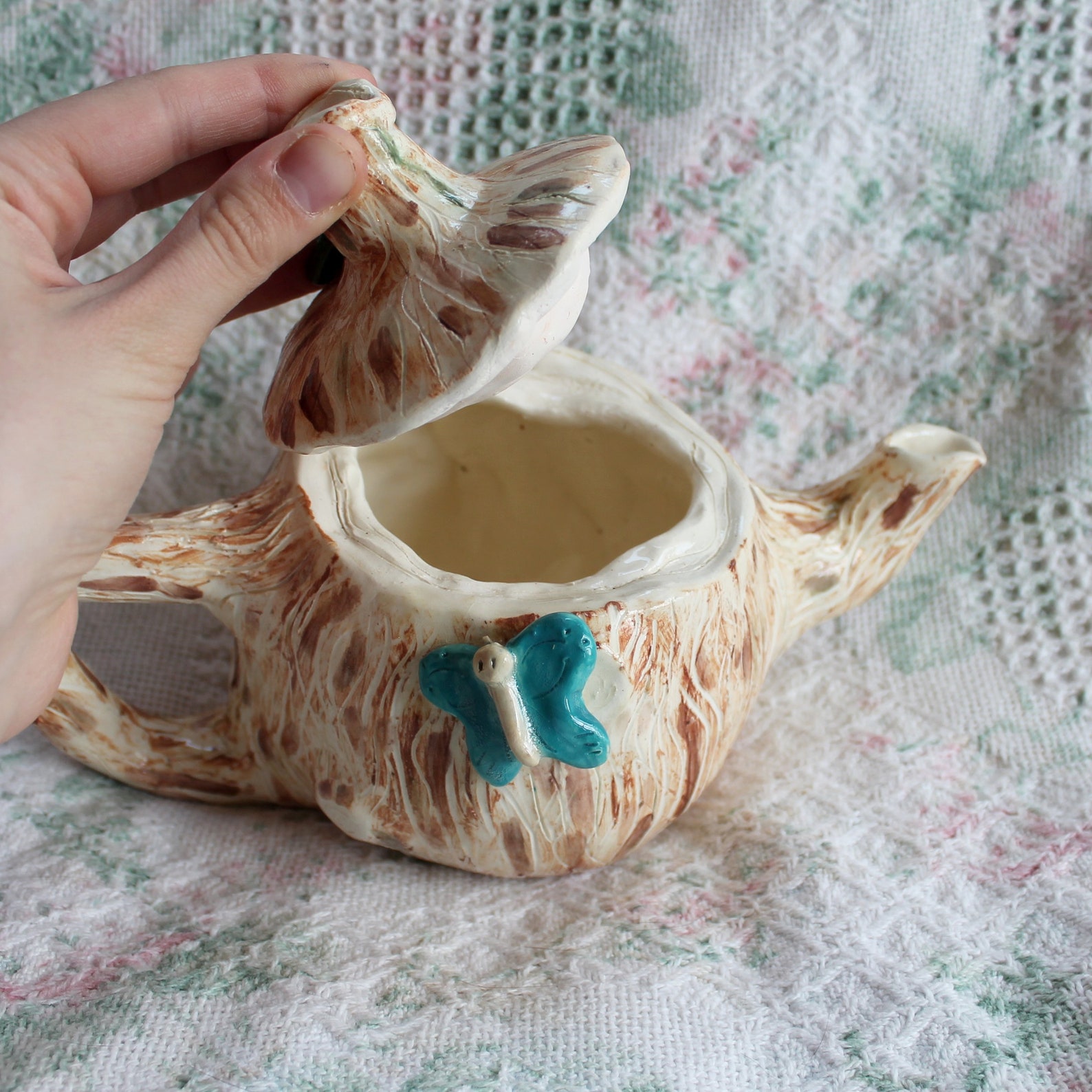 Artisan Ceramic Teapot Nature Inspired Teapot Unique Coffee | Etsy