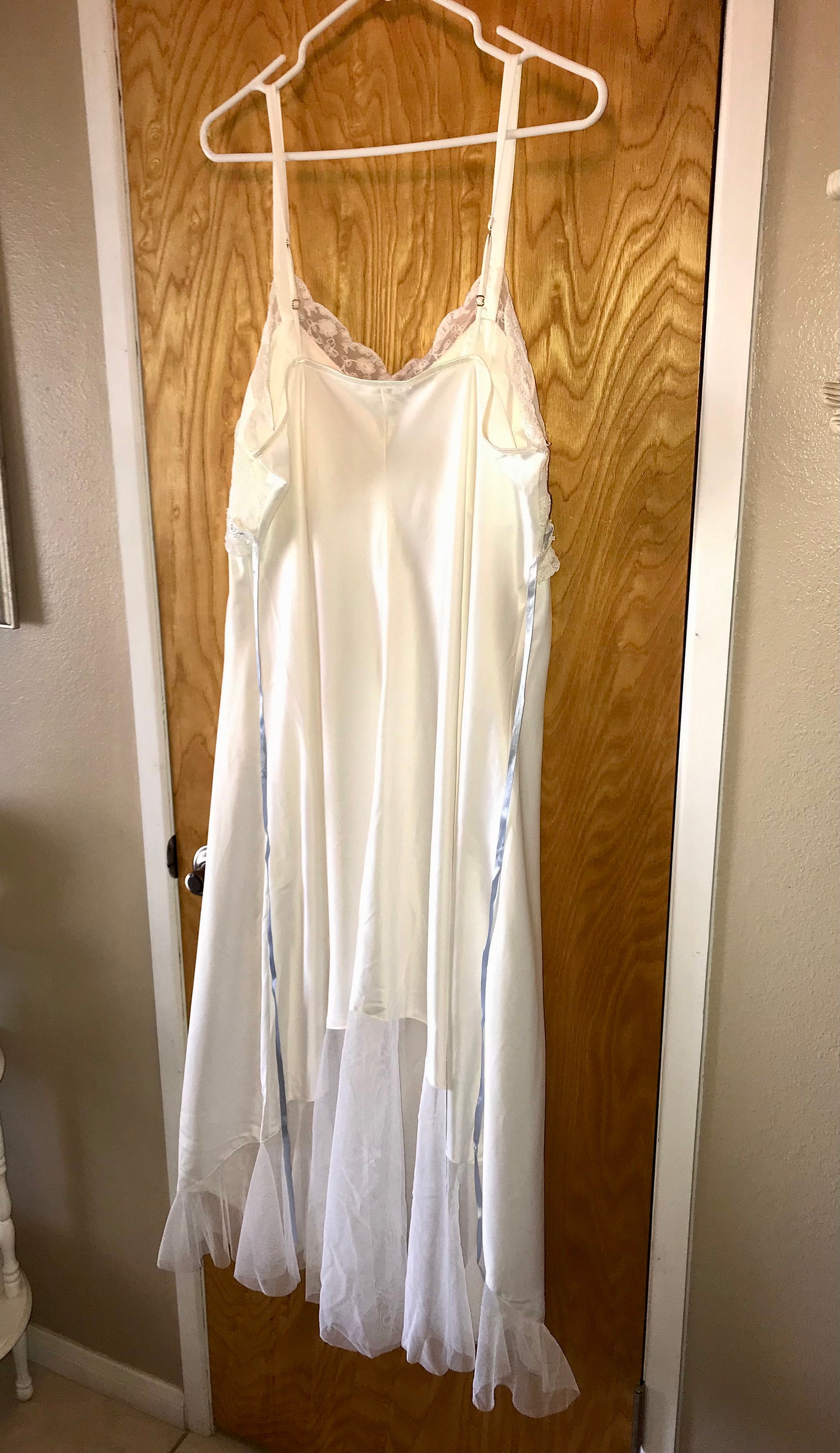 David's Bridal White Sheer and Laced Sleeping Nightgown 1X. - Etsy