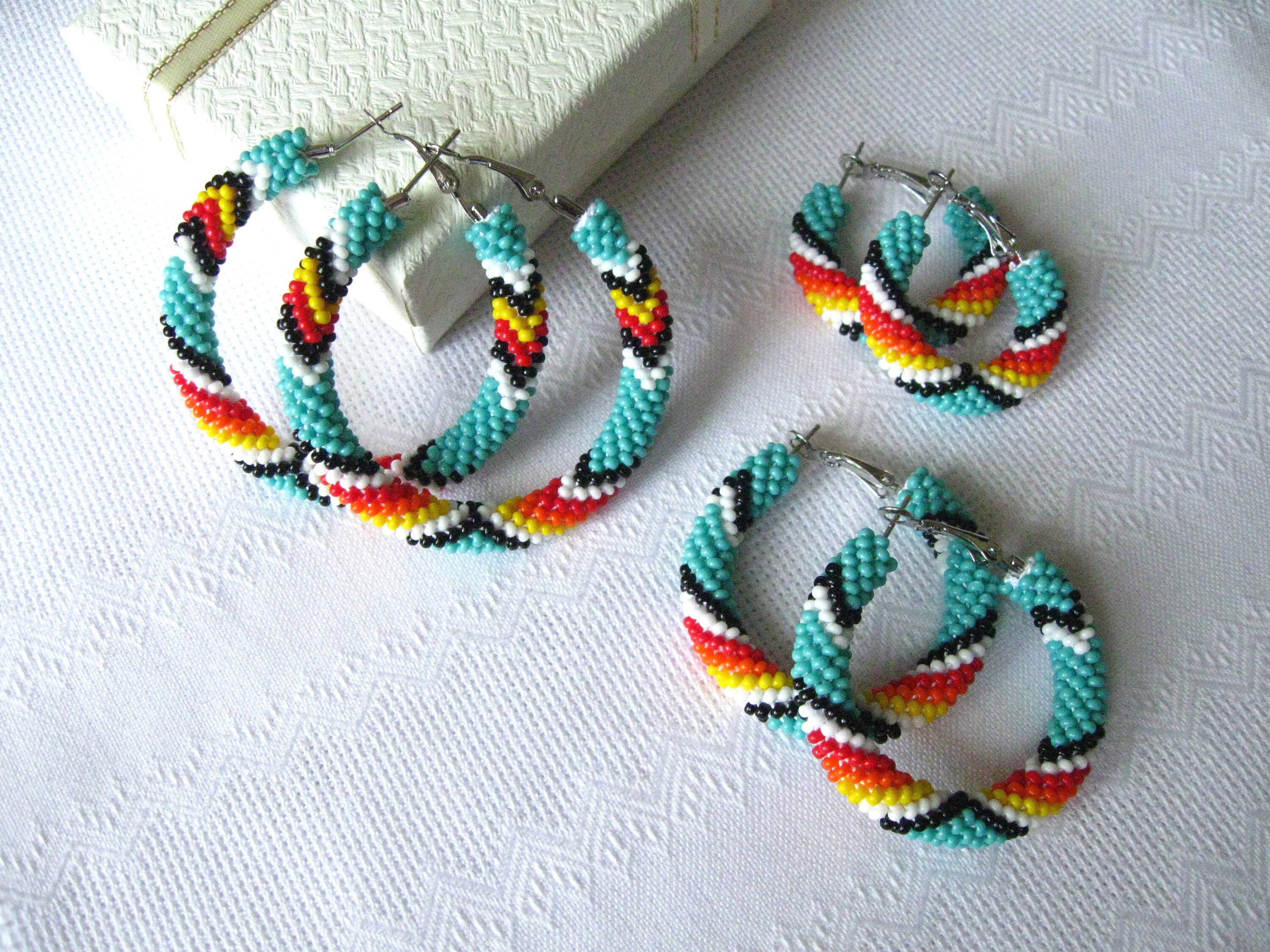 Vintage 70's Native American Beaded Hoop - munimoro.gob.pe