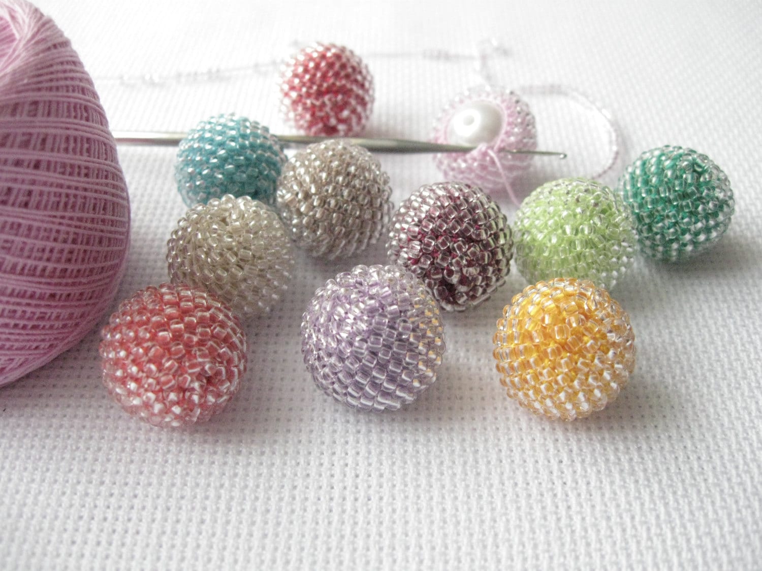 Handmade Beaded Balls Beaded Sphere Material for Handmade - Etsy