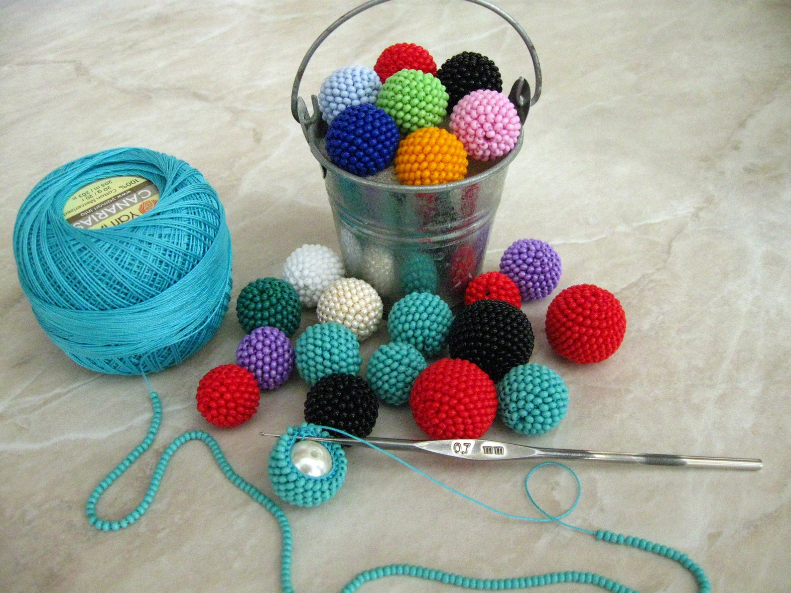 Handmade Beaded Balls Beaded Sphere Material for Handmade - Etsy