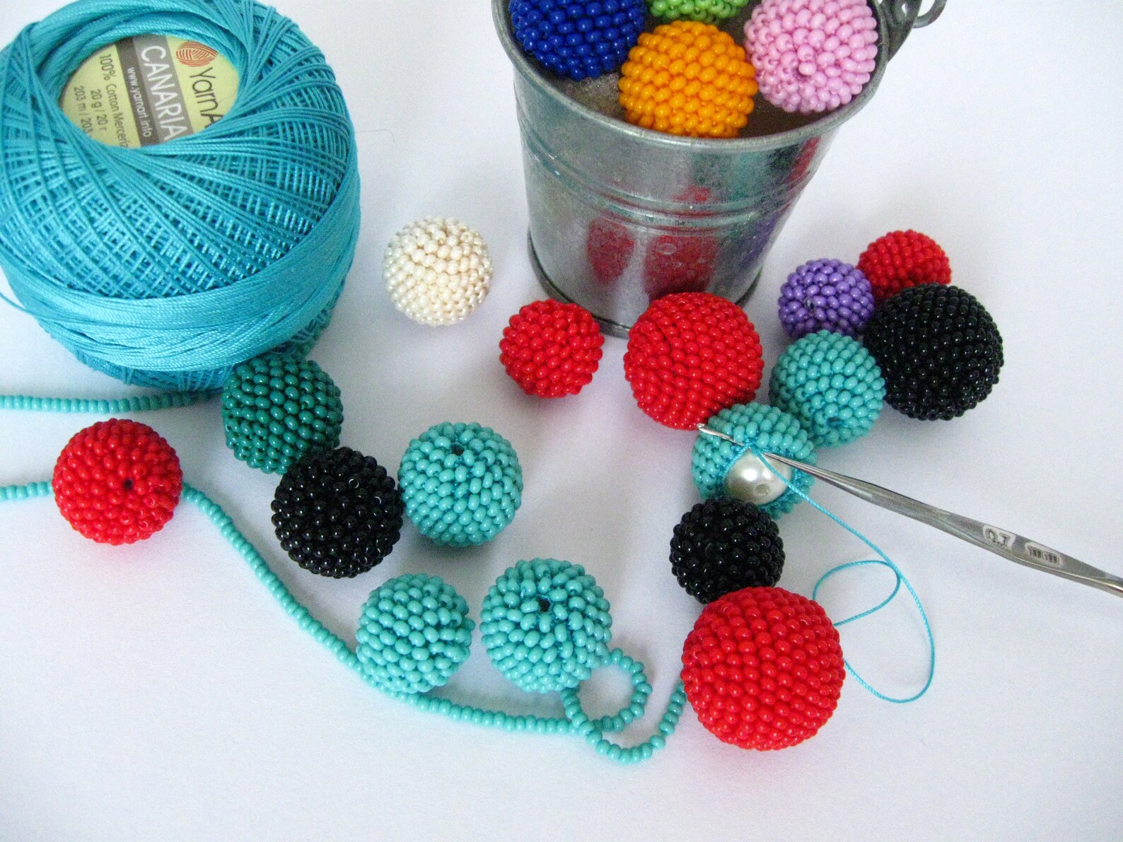 Handmade Beaded Balls Beaded Sphere Material for Handmade - Etsy