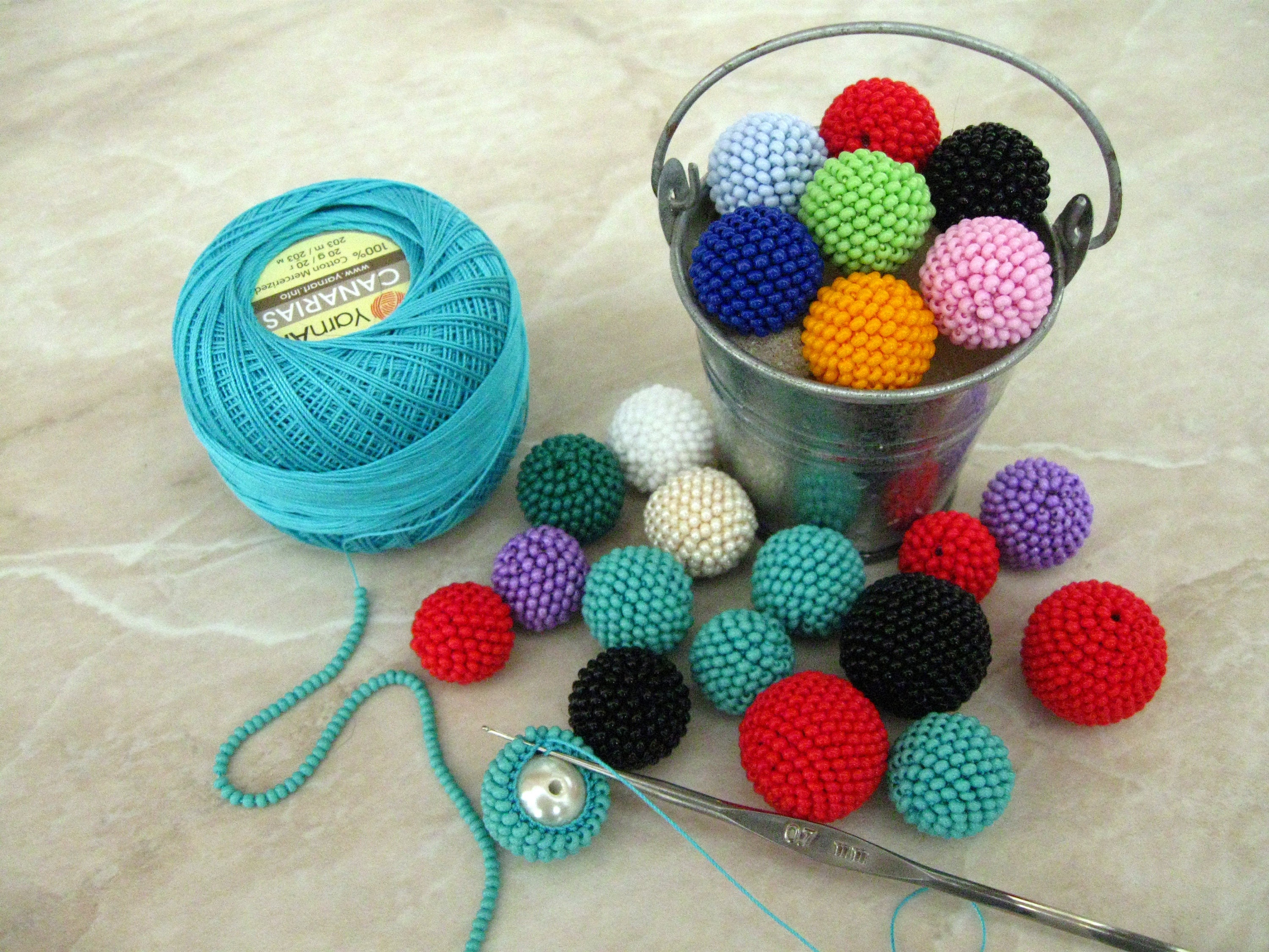 Handmade Beaded Balls Beaded Sphere Material for Handmade - Etsy