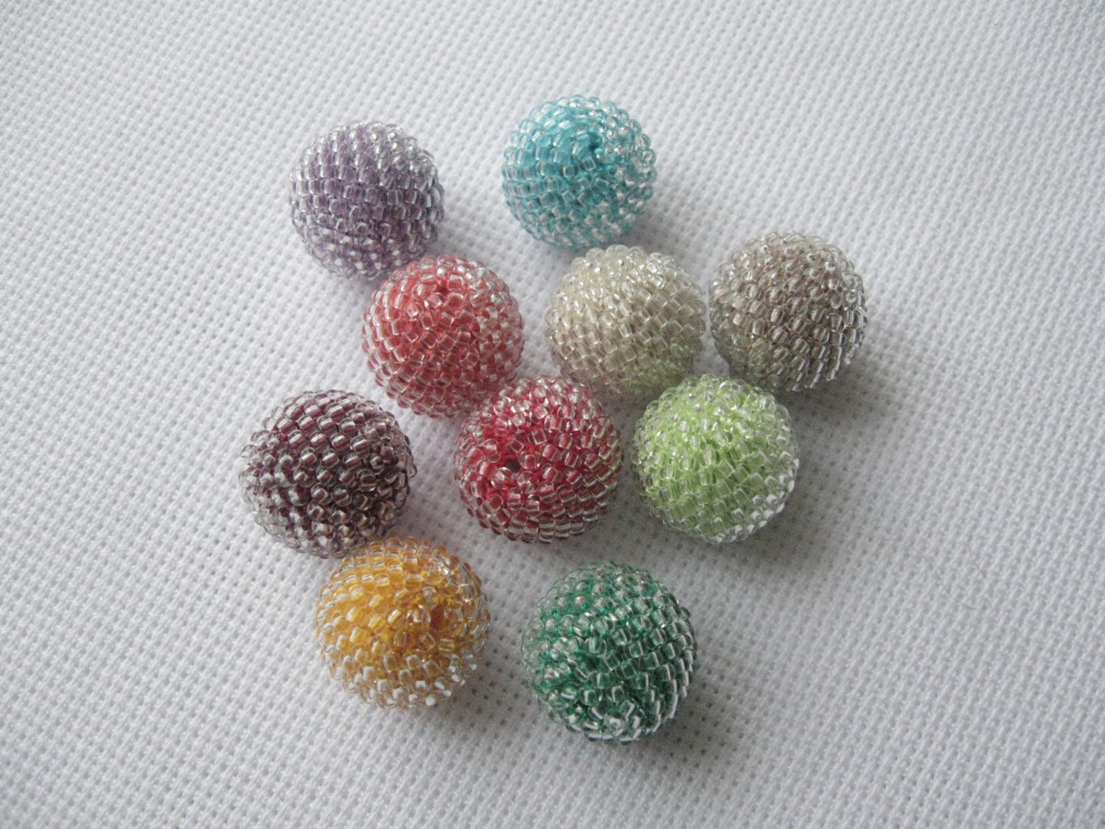 Handmade Beaded Balls, Beaded Sphere, Material for Handmade, Decorative ...
