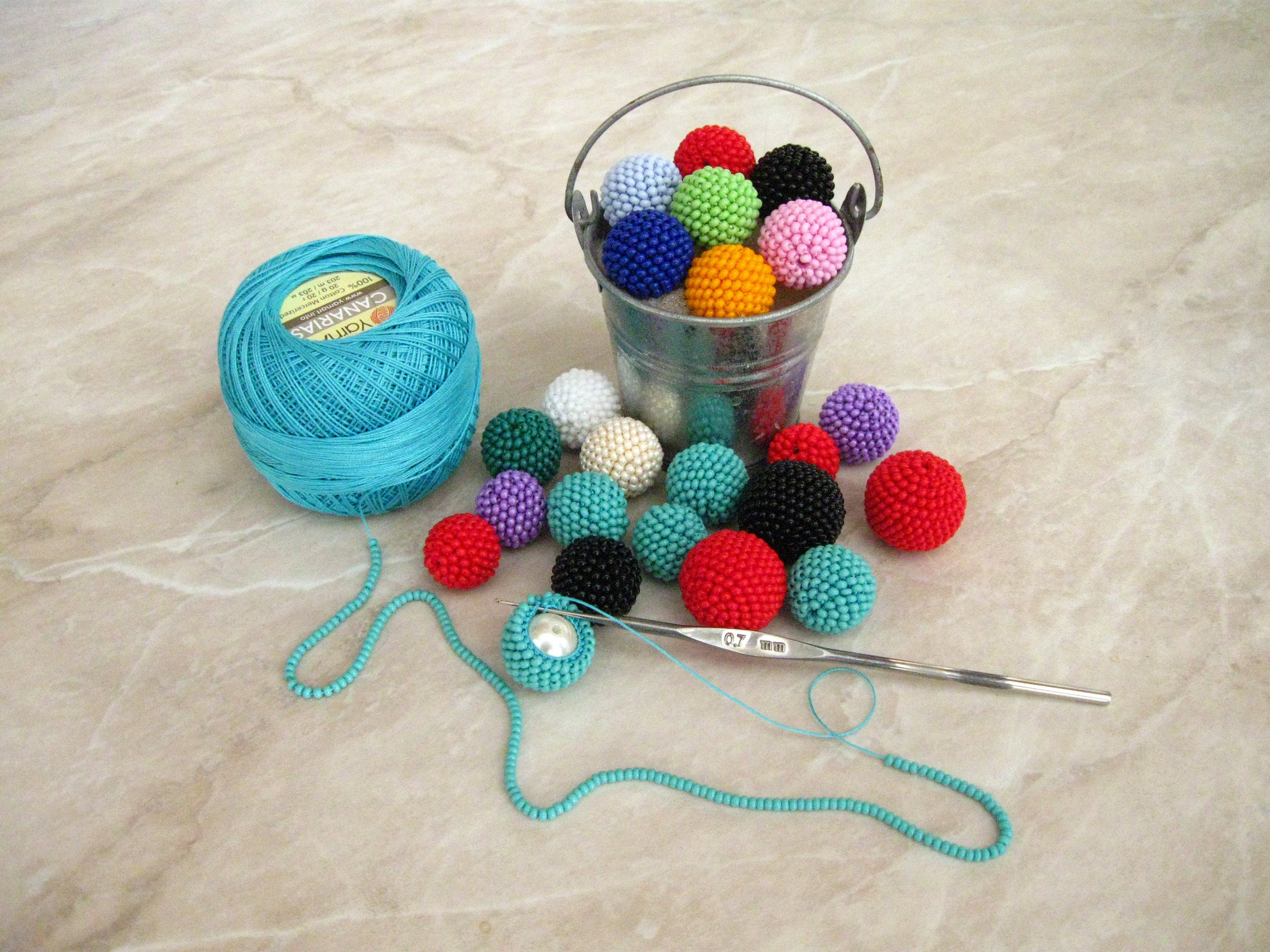 Handmade Beaded Balls Beaded Sphere Material for Handmade - Etsy