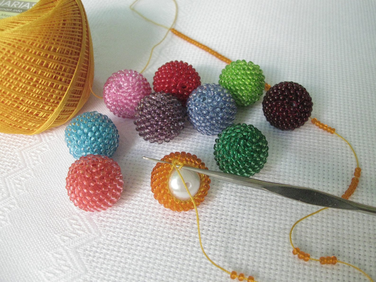 Handmade Beaded Balls Beaded Sphere Material for Handmade - Etsy