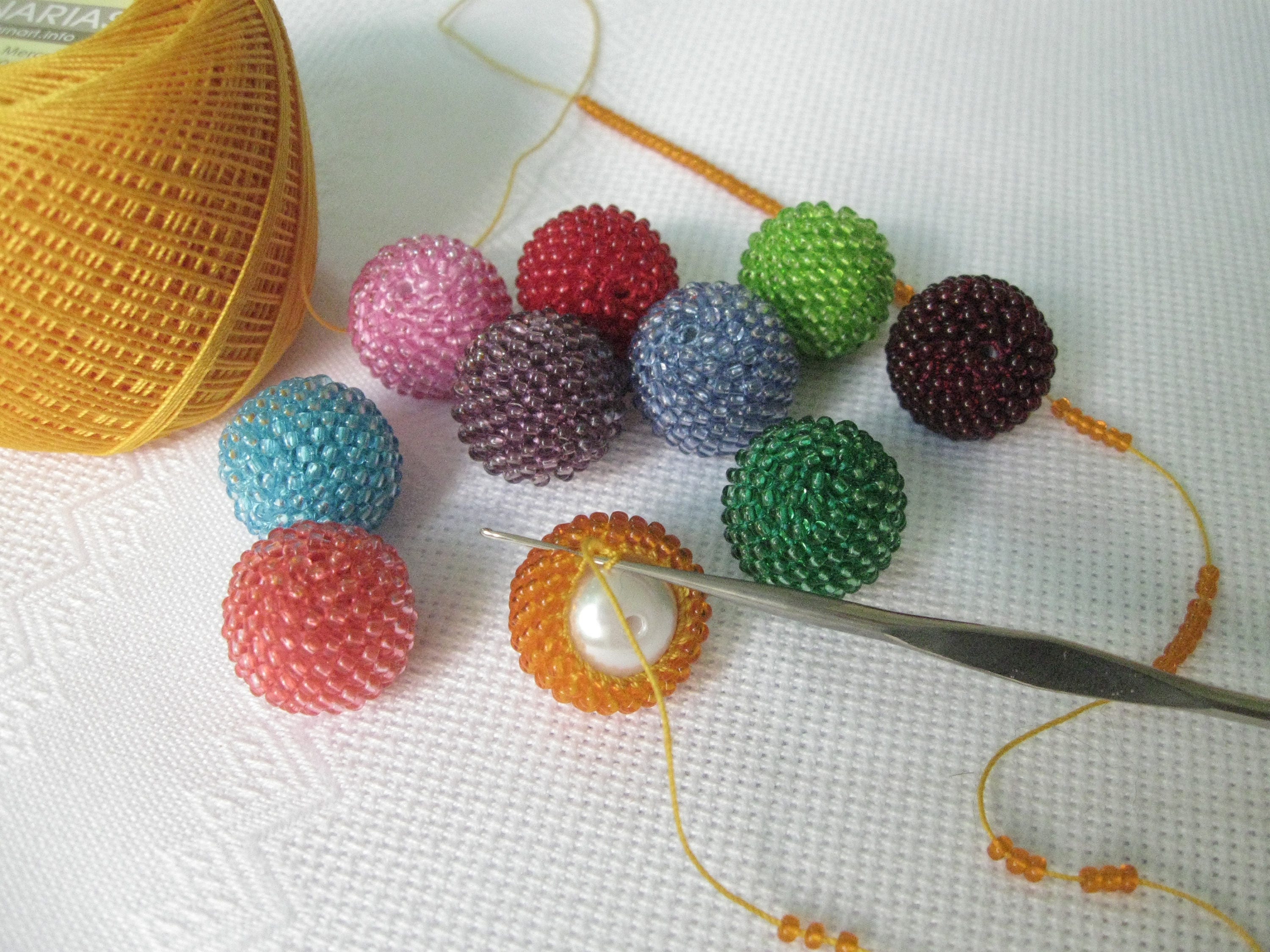 Handmade Beaded Balls Beaded Sphere Material for Handmade - Etsy