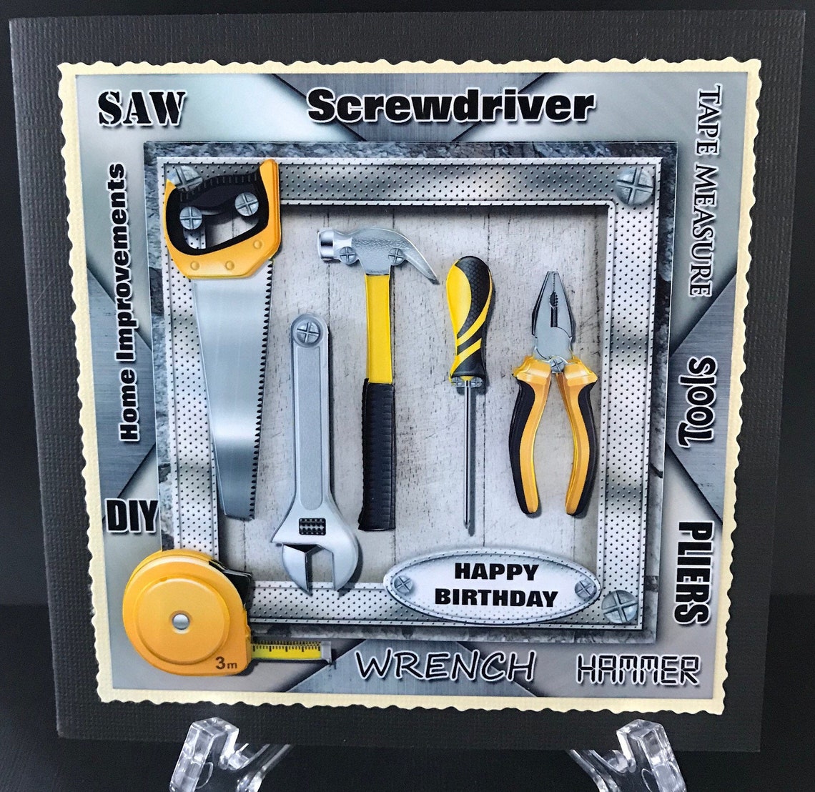 Carpenter Male Tradie Carpenter Handmade 3D Birthday Card | Etsy