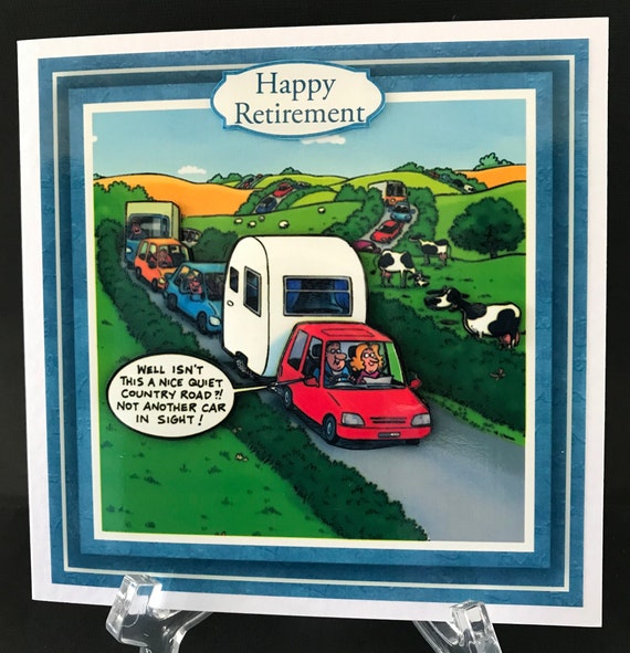 Caravan Funny Humorous Handmade 3D Male Female Retirement Card - Etsy ...