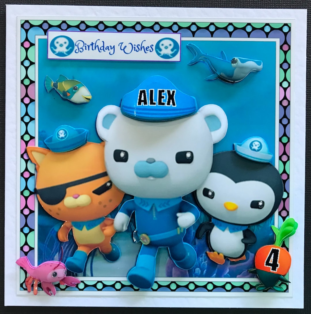 Octonauts Boys Girls Male Kids Handmade 3D Birthday Card - Etsy Australia