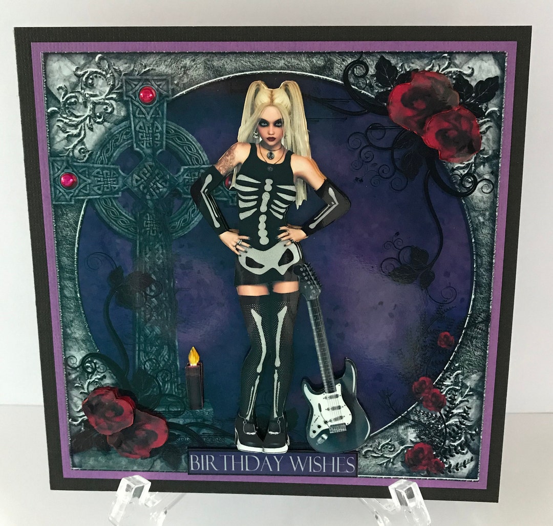 Gothic Anime Goth 16 18 21 or No Age Handmade 3D Girls Female Birthday ...