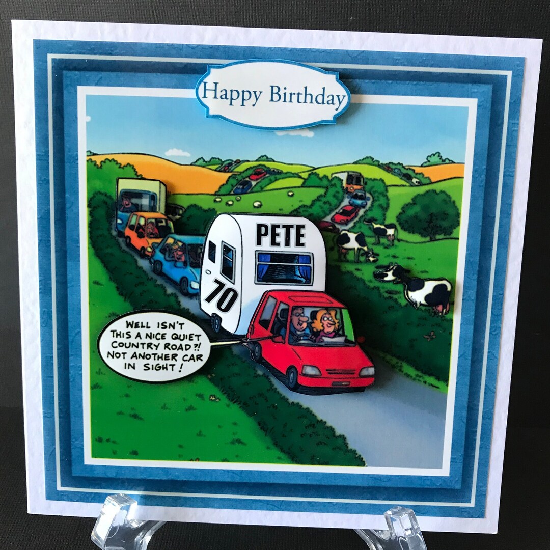 Caravan Funny Humorous Handmade 3D Male Female Birthday Card - Etsy ...