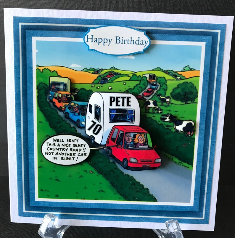 Caravan Funny Humorous Handmade 3D Male Female Retirement Card - Etsy ...