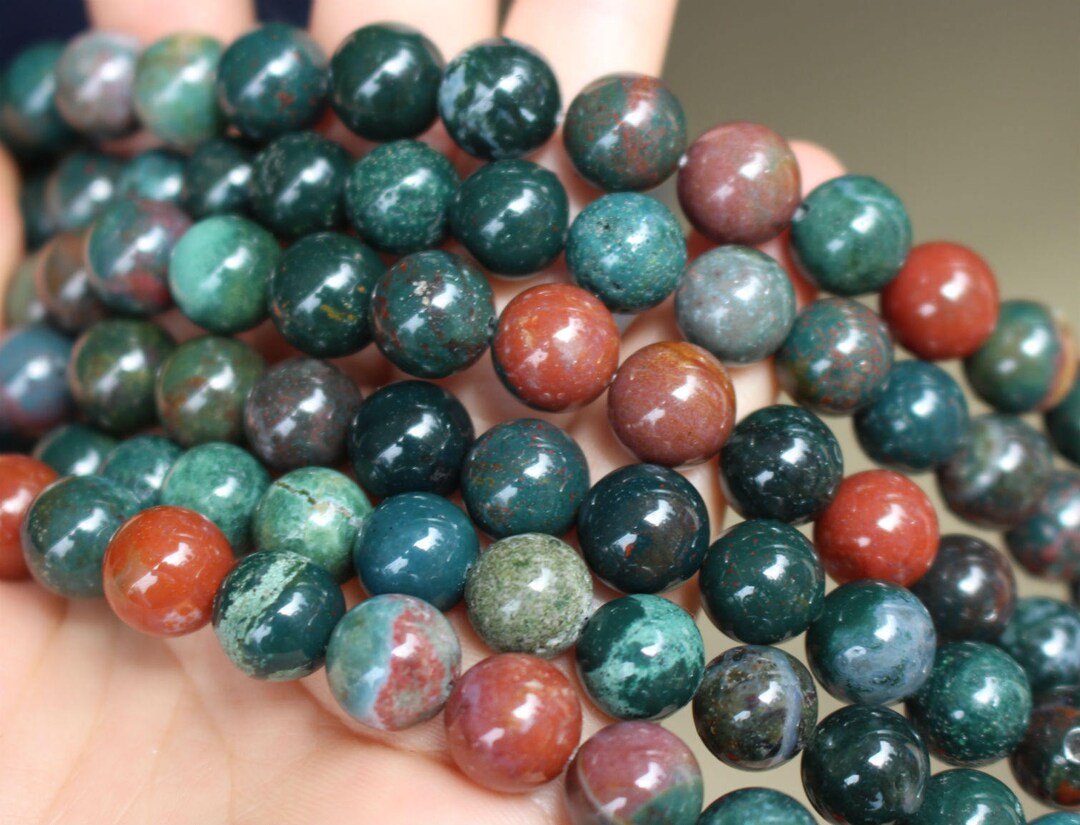 Natural Bloodstone Beads 6mm 8mm 10mm 12mm Smooth and Round Beads-15 ...