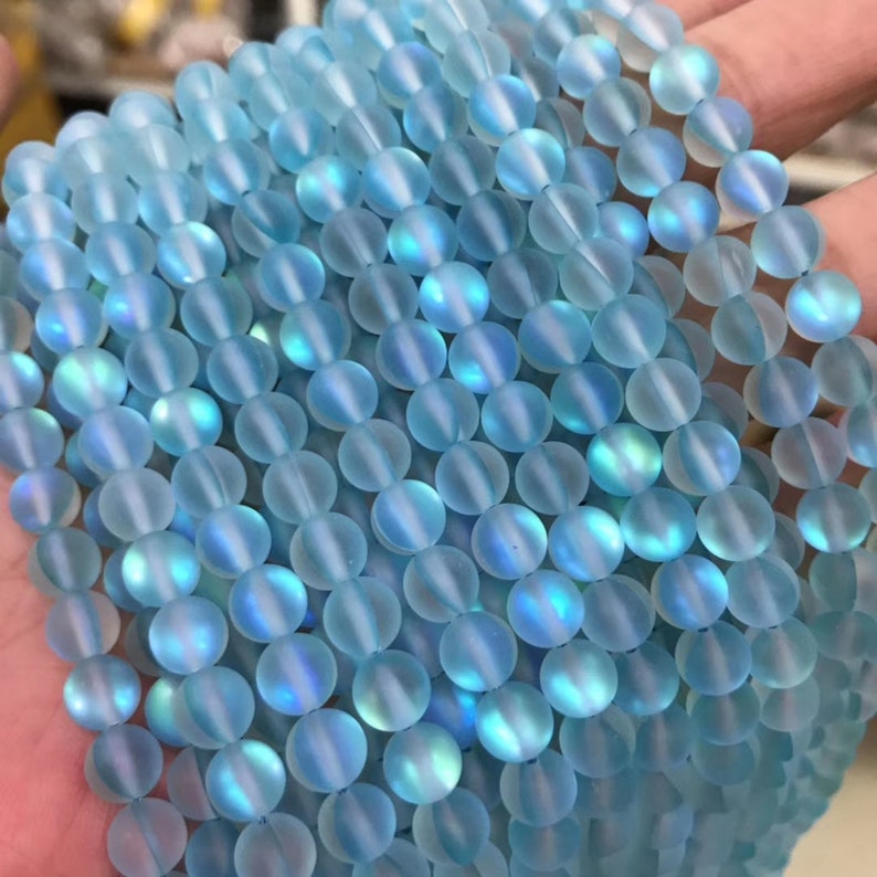 Frosted Aurora Borealis Crystal Matte Beads 6mm 8mm 10mm 12mm - Etsy
